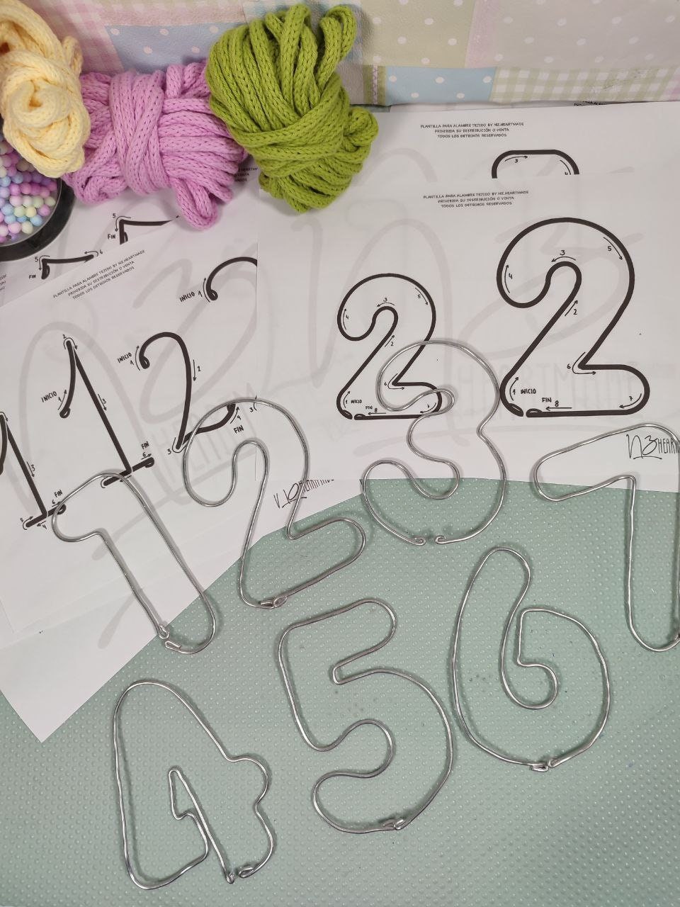 Numbers Template (english Version), Woven Wire, Knitting Needle, I-cord ...