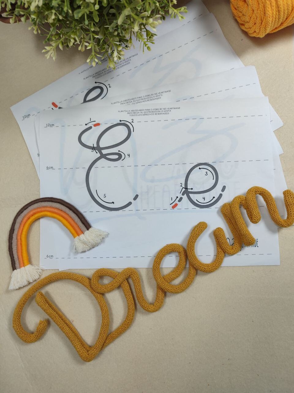 Knitted Wire Alphabet Template, Knitted Names Alphabet, I-cord Alphabet ...