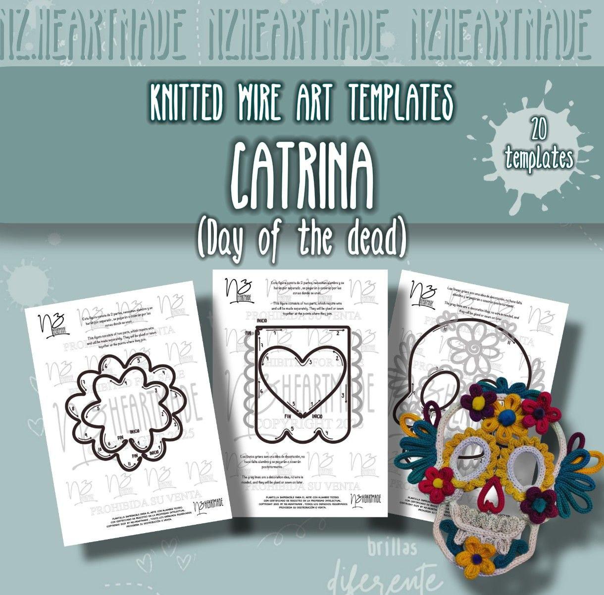 20 Day of the Dead Templates, I-cord Templates, Woven Wire With ...