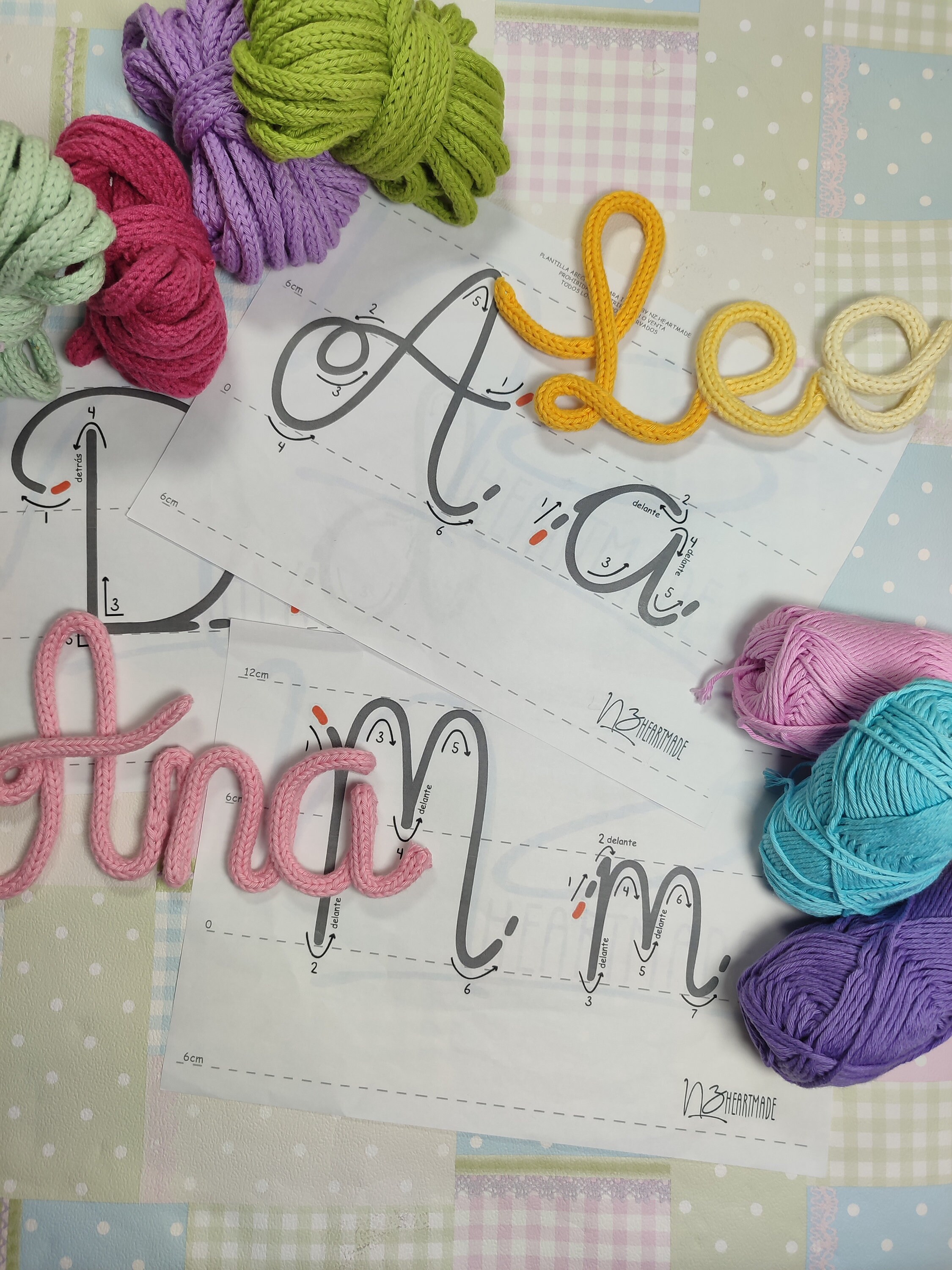 26 Wire Woven Alphabet Templates, Woven Alphabet Names, I-cord Alphabet ...