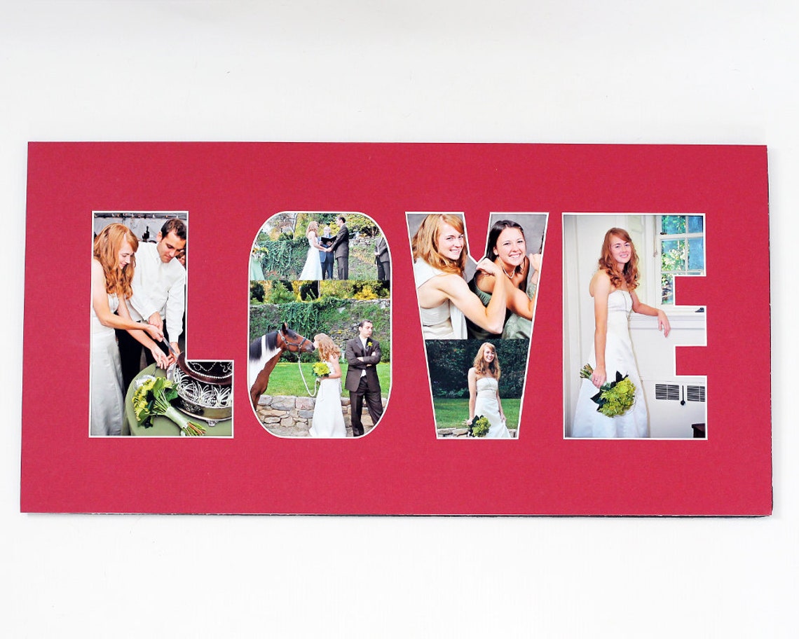 Name / Word Photo Mat Personalized Custom Cut Matting - Etsy