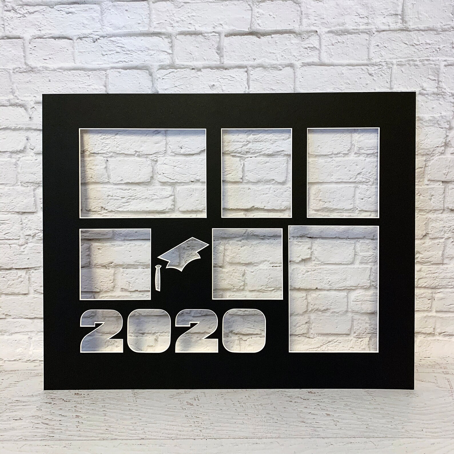 Graduation Collage Photo Mat Fits 16x20 Frame Multi Opening Custom Year ...