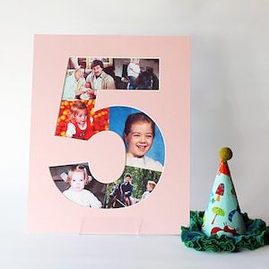Birthday Number Mat - Photo Collage - Table Numbers - Frame Ready ...