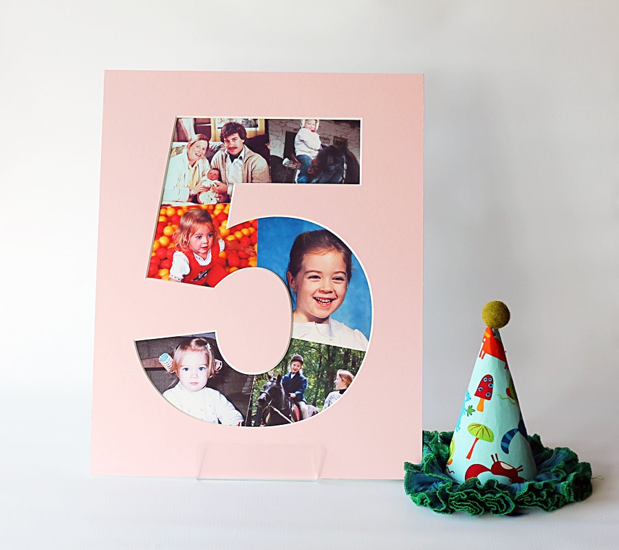 Birthday Number Mat - Photo Collage - Table Numbers - Frame Ready ...