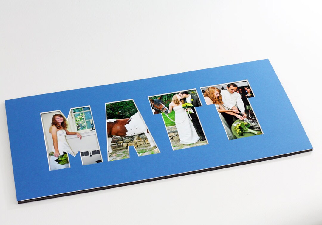 Name / Word Photo Mat - Personalized Custom Cut Matting - Frame Ready ...