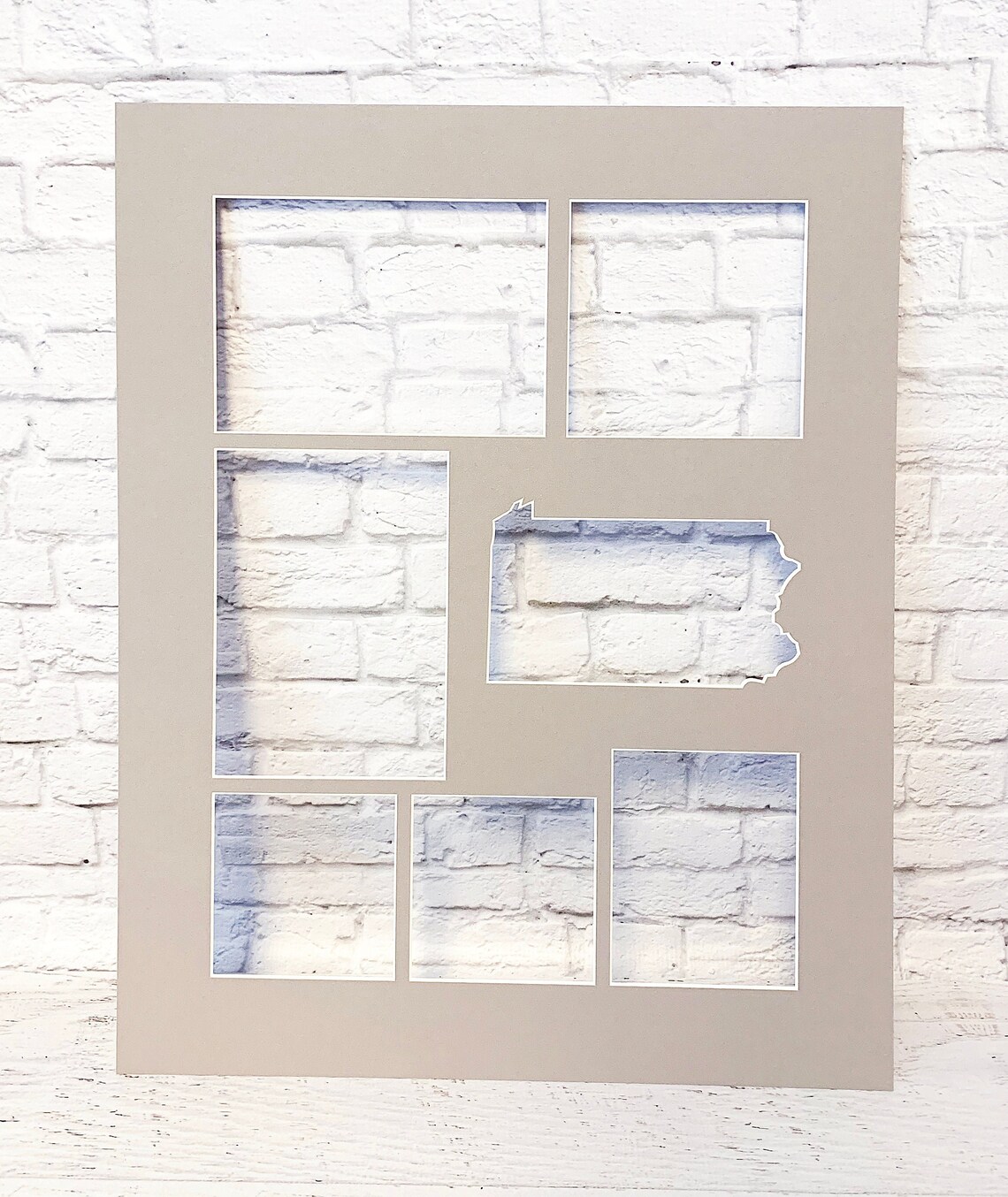 State Collage Photo Mat Frame Ready Travel Custom M111 | Etsy