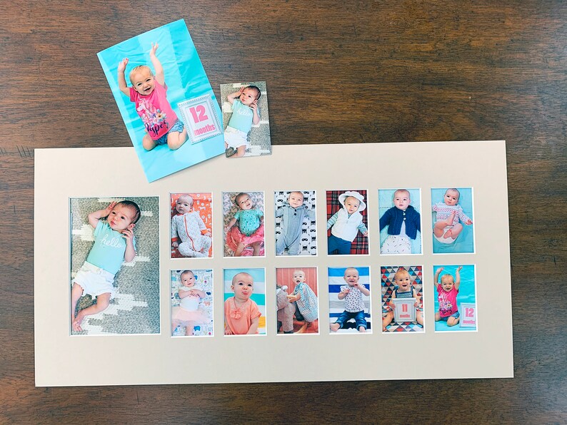 12 Month Baby Milestone Photo Mat Fits 10x20 Frame Multi Opening Custom ...