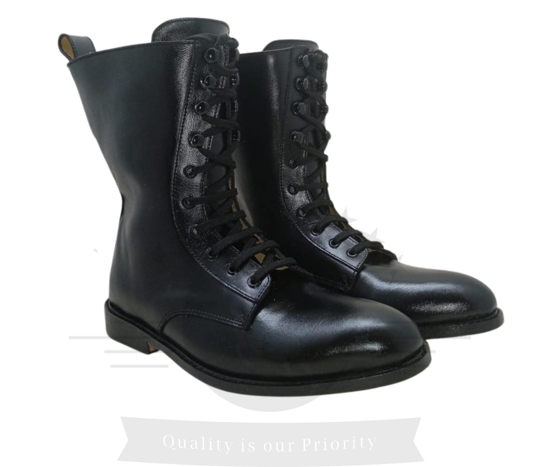 Men's Black Leather Boots, Men's Military Boots, Leather Combat Boots ...