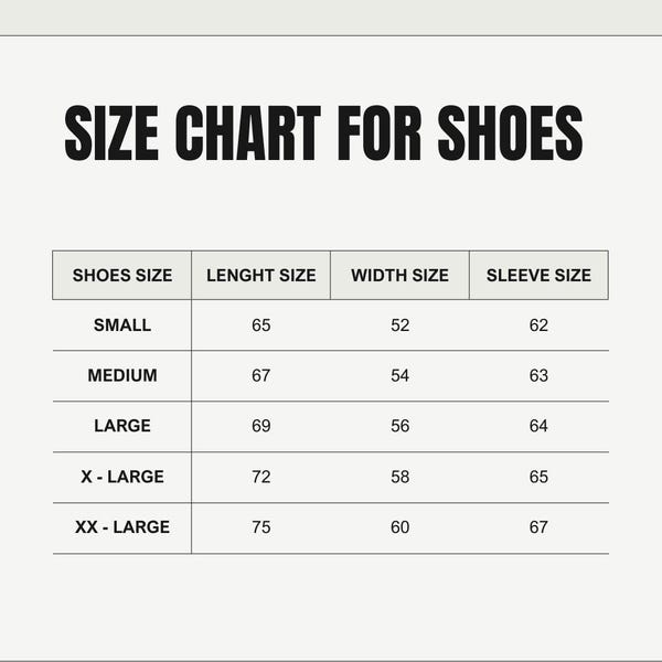 Shoe Size Chart for Men - Etsy