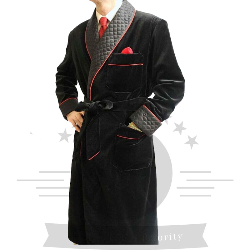 Velvet Smoking Robe - Etsy