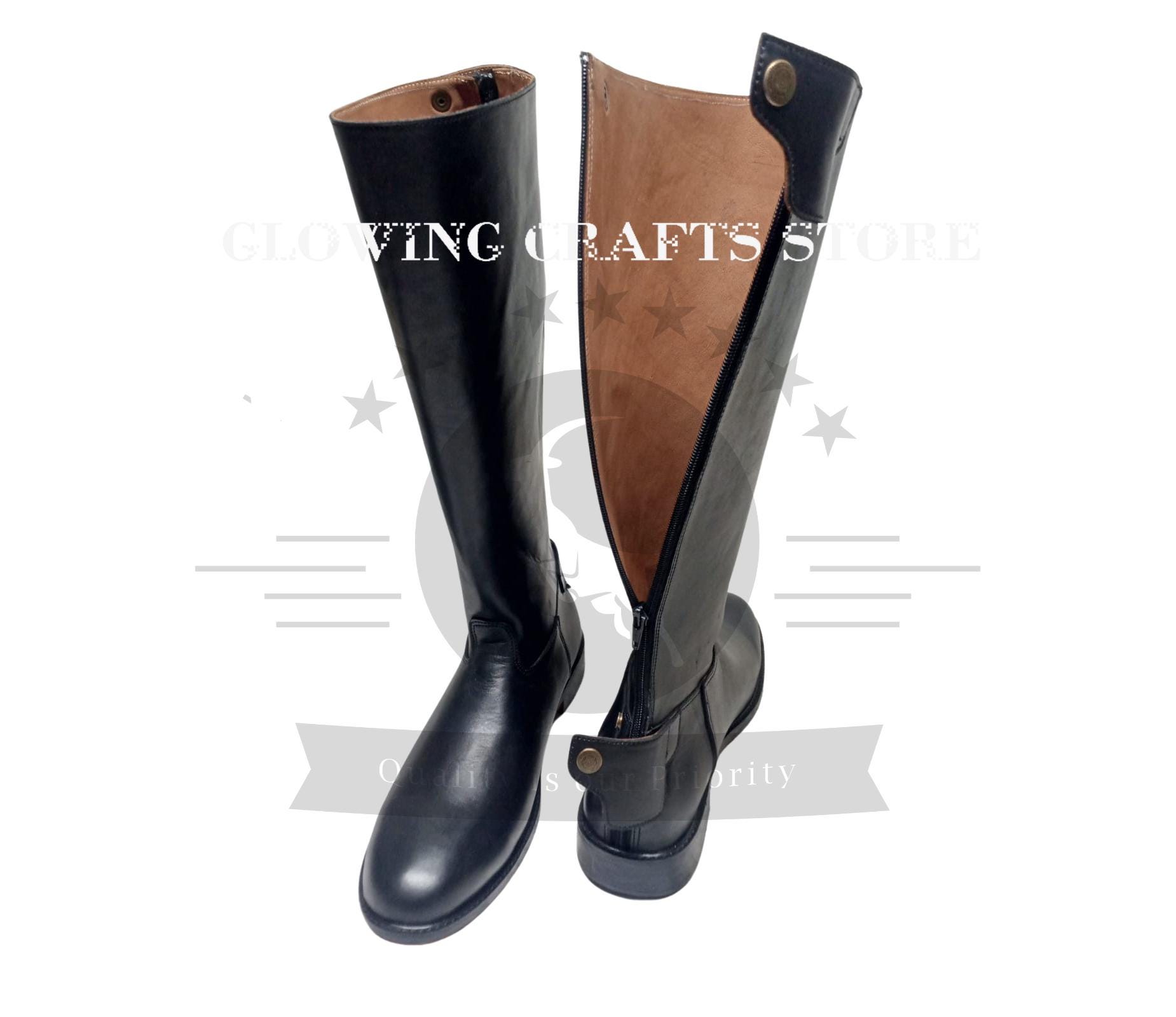 Riding Boots, Men's Horse Riding Boots With All Size, Cowhide Leather ...