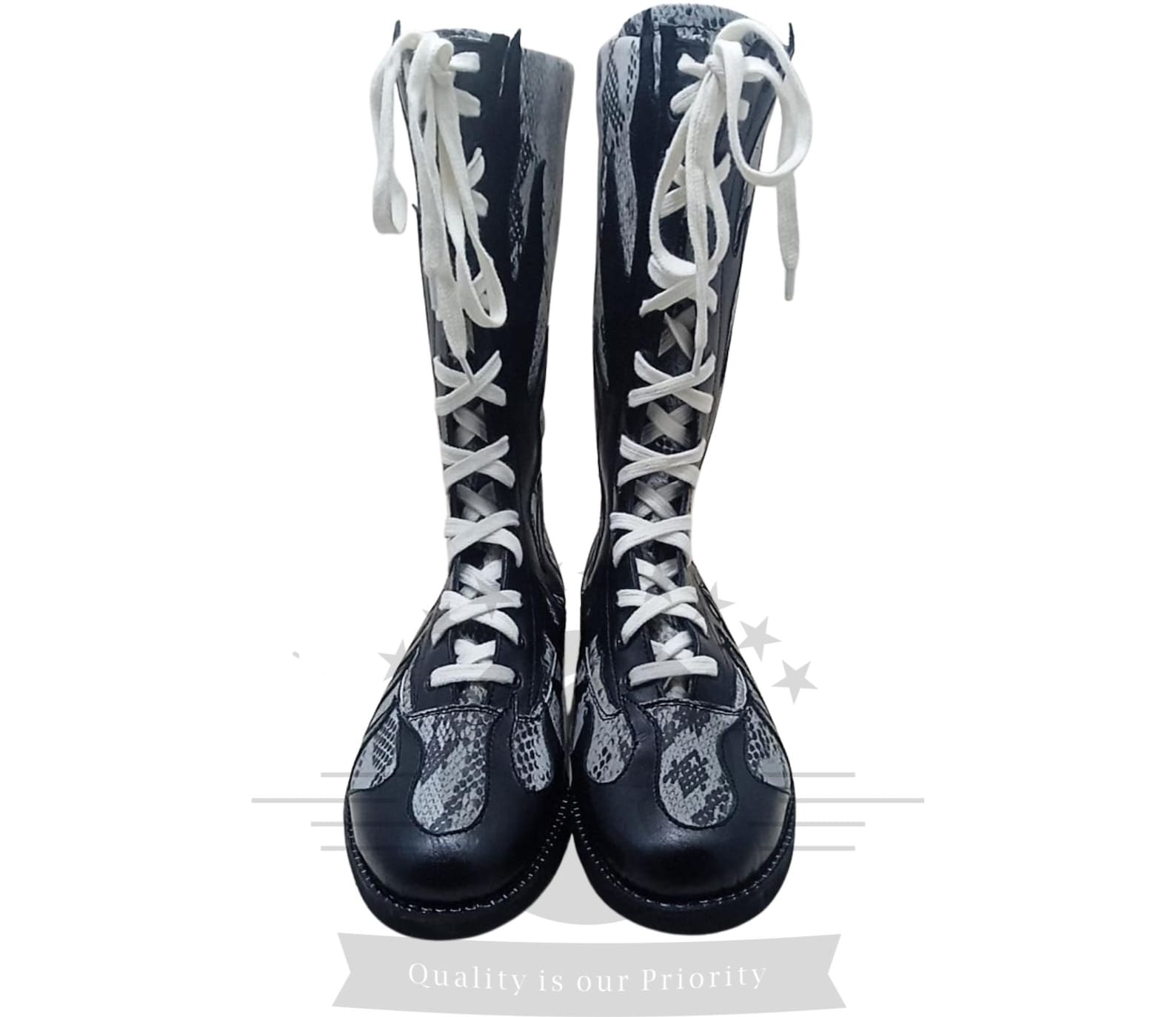 Premium Handmade Leather Wrestling Boots | Stylish Boots With Front ...
