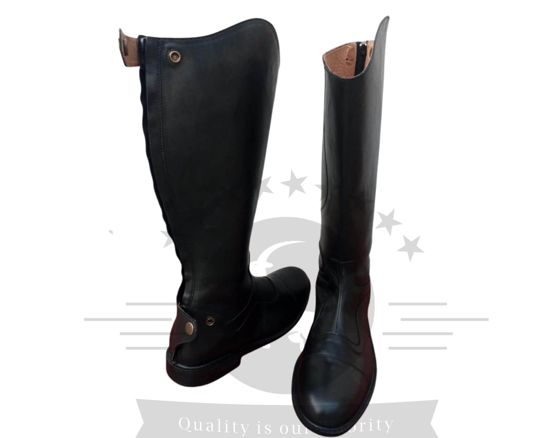 Men's Horse Riding Black Boots All Size | Horseback Riding Boots for ...