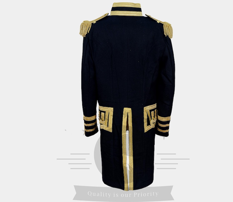 British Royal Navy Military Jacket for Men's, Steampunk Admiral Uniform ...