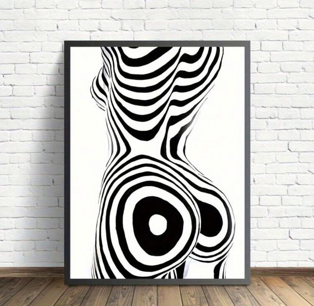 Abstract Body Line Work Canvas Poster - Etsy