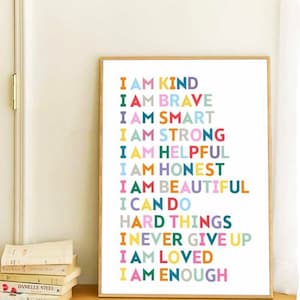 Positive Affirmation Poster - Etsy