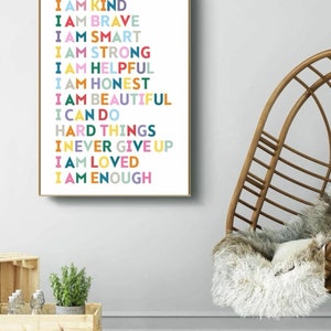 Positive Affirmation Poster - Etsy