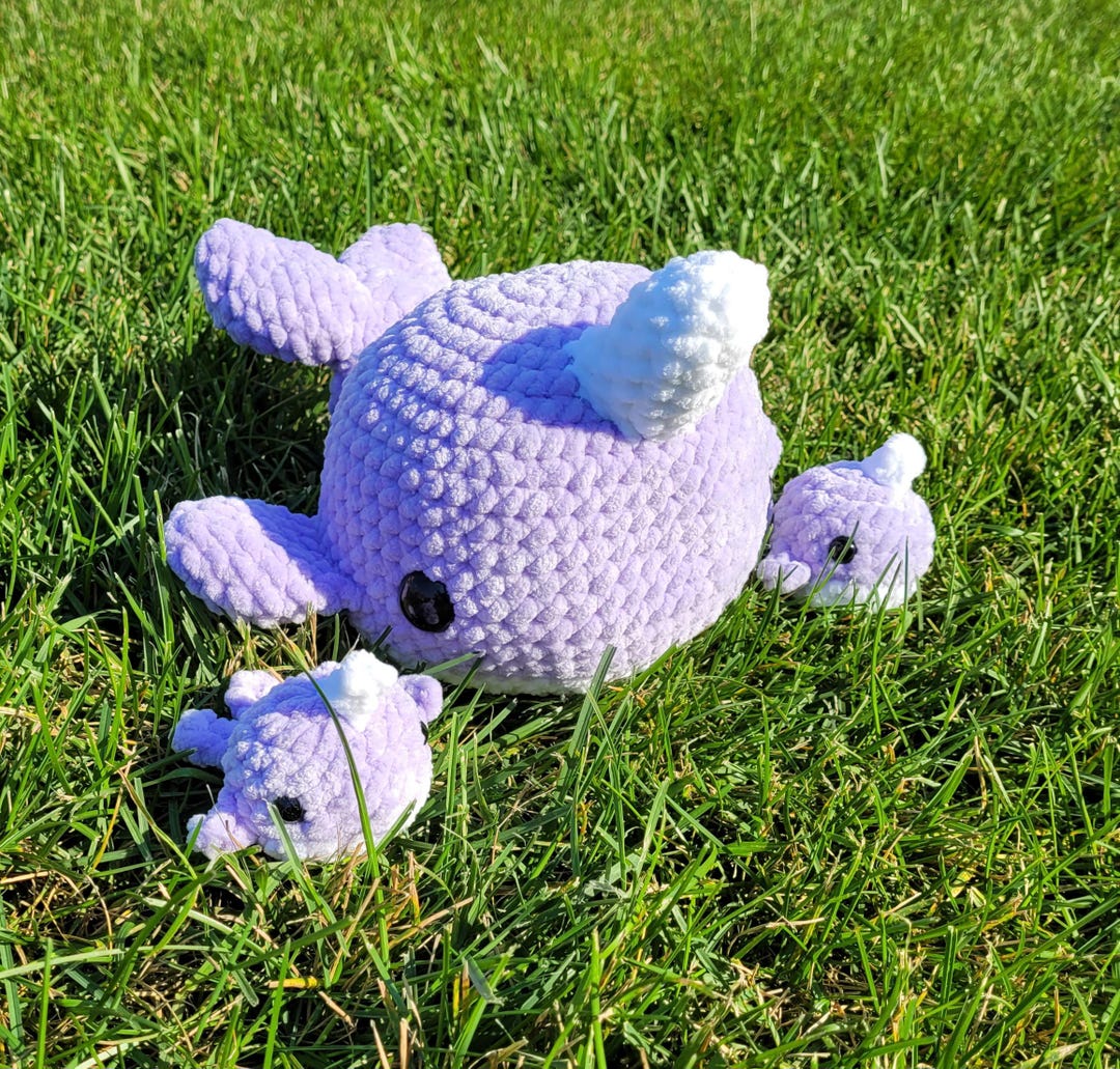 Handmade Crochet Whale & Narwhal Family Amigurumi – Adorable Mama and ...