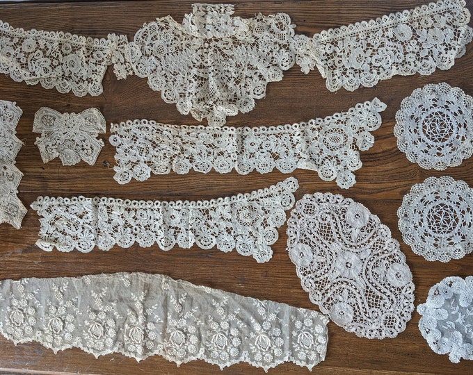 Victorian Antique Lace Lot 10 PCS Honiton, Point De Gaze, Beautiful ...