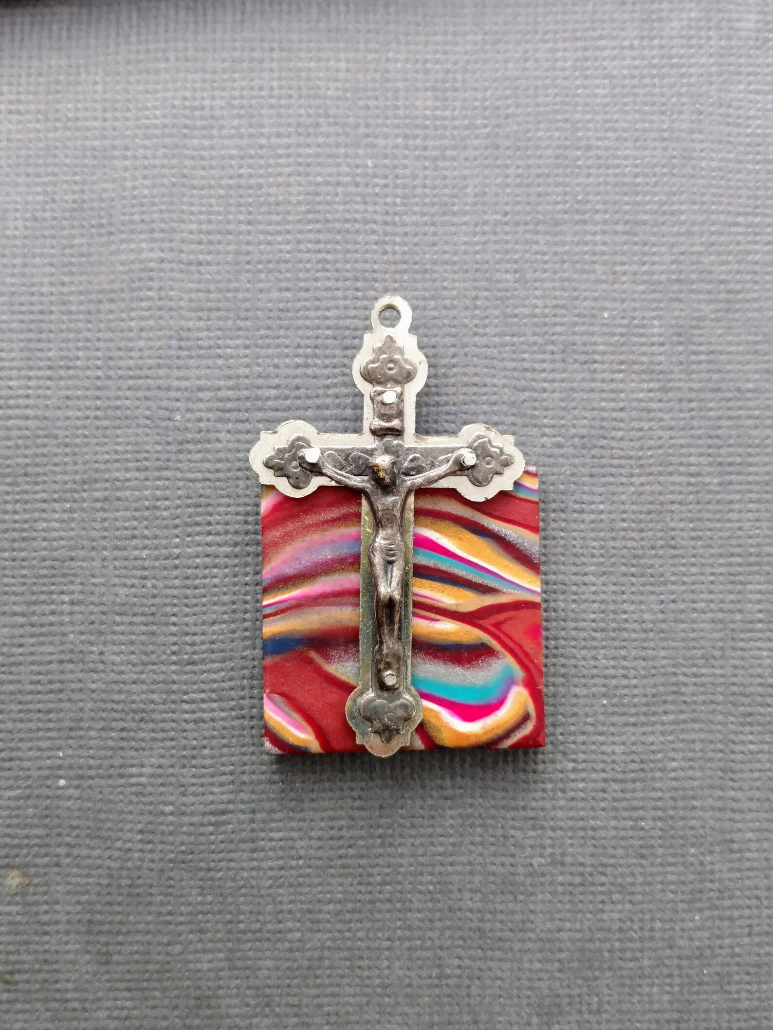 Italy Made Cross Pendant 3D Silver and Dark Patina Cross - Etsy