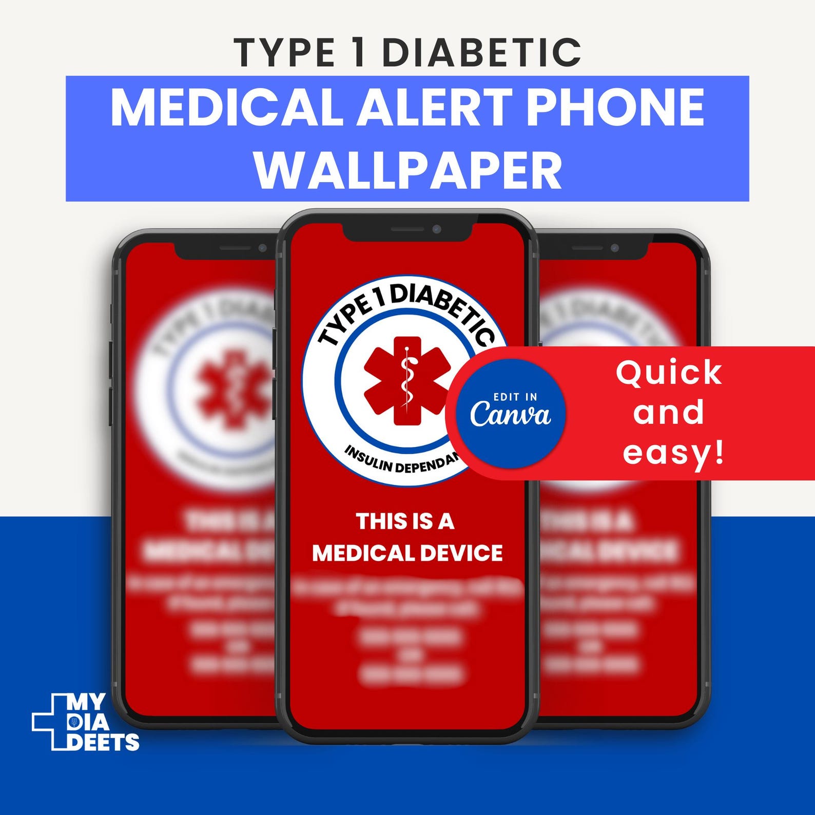 Type 1 Diabetic Medical Alert Phone Wallpaper Medical Device