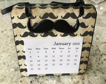 Mustache Calendar - Etsy