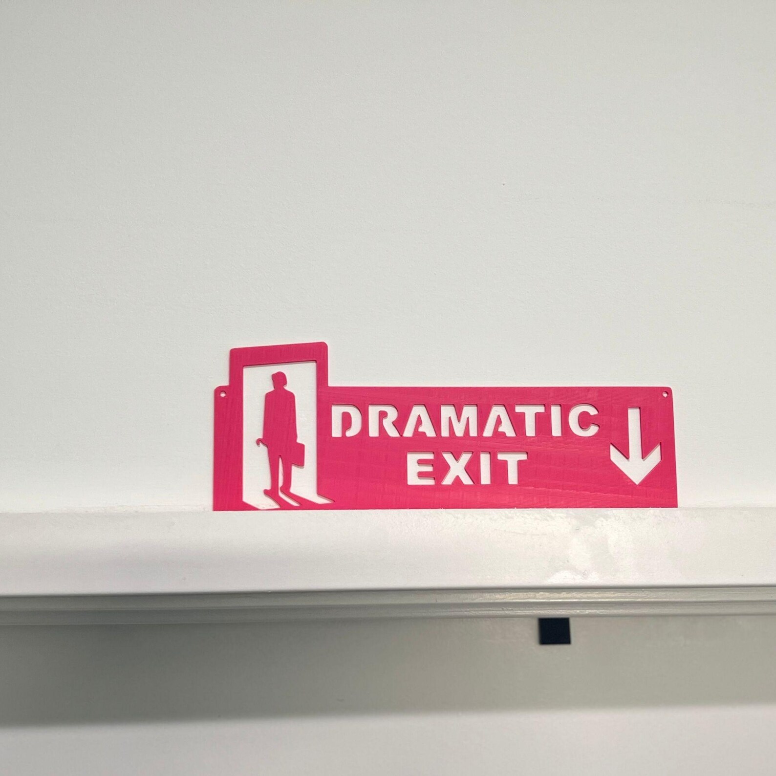 Funny Door Topper Sign | Dramatic Exit Theatrical Wall Decor | Unique ...