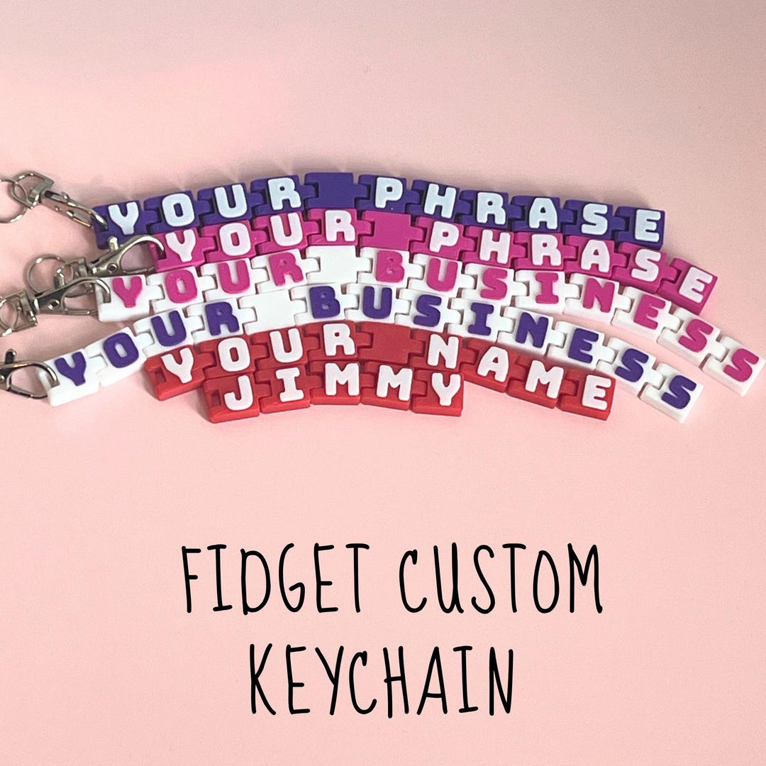 Personalized Articulated Keychain | Custom Name Backpack Tag | Flexible ...