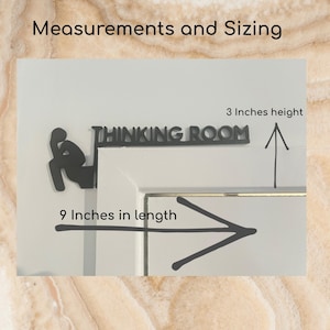 Thinking Room Door Topper: Funny Plastic Bathroom Sign for Restroom ...