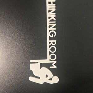 Thinking Room Door Topper: Funny Plastic Bathroom Sign for Restroom ...