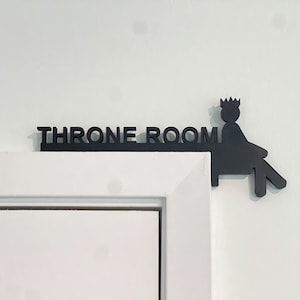 Throne Room Wall Art Door Topper Decoration Funny Art Airbnb Sign Over ...