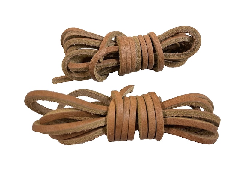 1 PAIR - 1/8" X 72" Leather Shoelaces Strings Shoe Boot Laces - Etsy