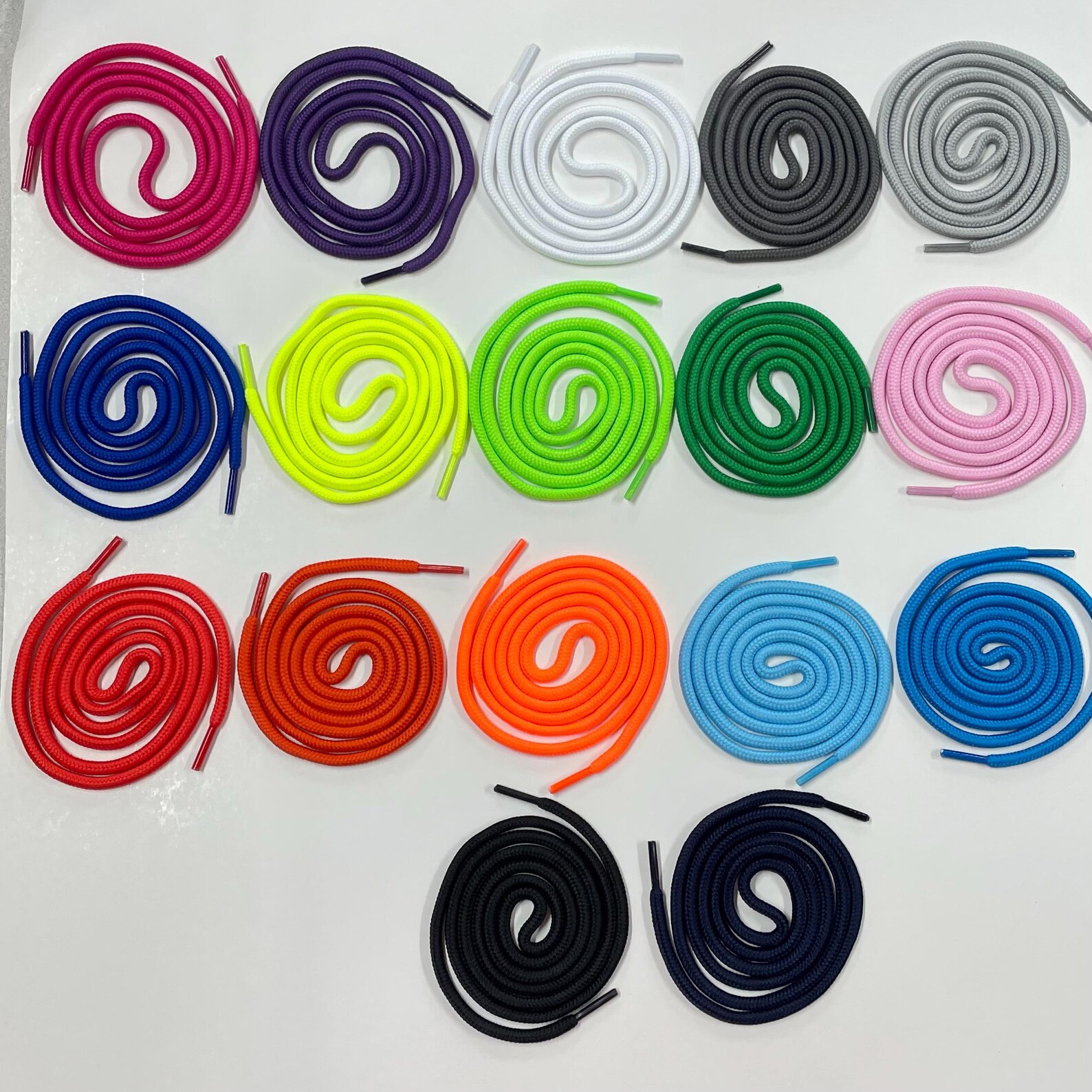 5mm" Thick Round Athletic Shoelaces Sport Sneaker Shoe Laces Neon ...