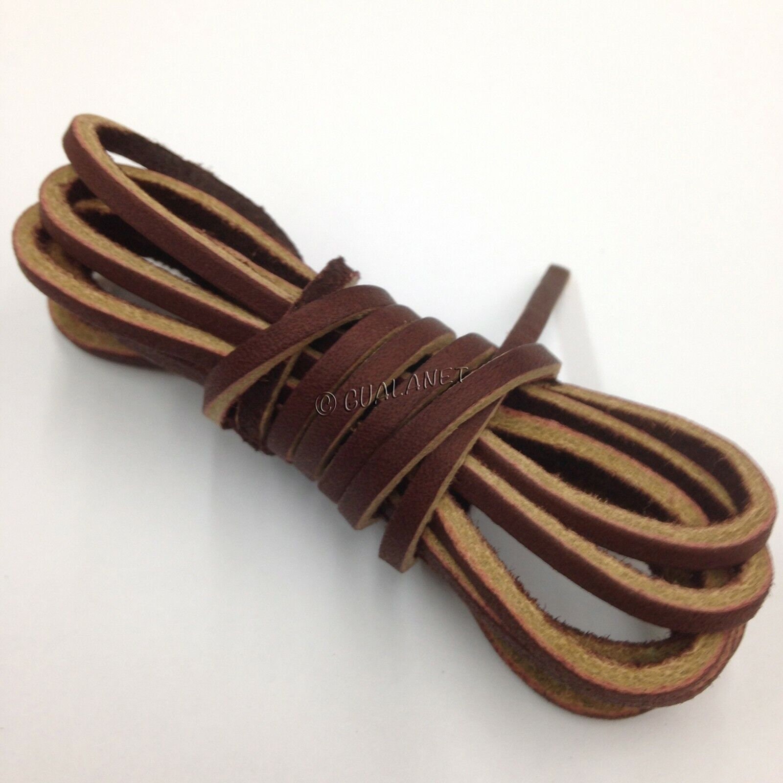 1 PAIR CHESTNUT - 72" Rawhide Leather Shoelaces Strings Shoe Boot Laces ...