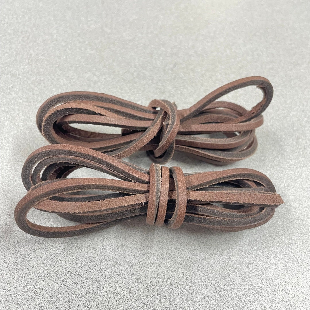 1 PAIR DARK BROWN - 72" Rawhide Leather Shoelaces Strings Shoe Boot ...