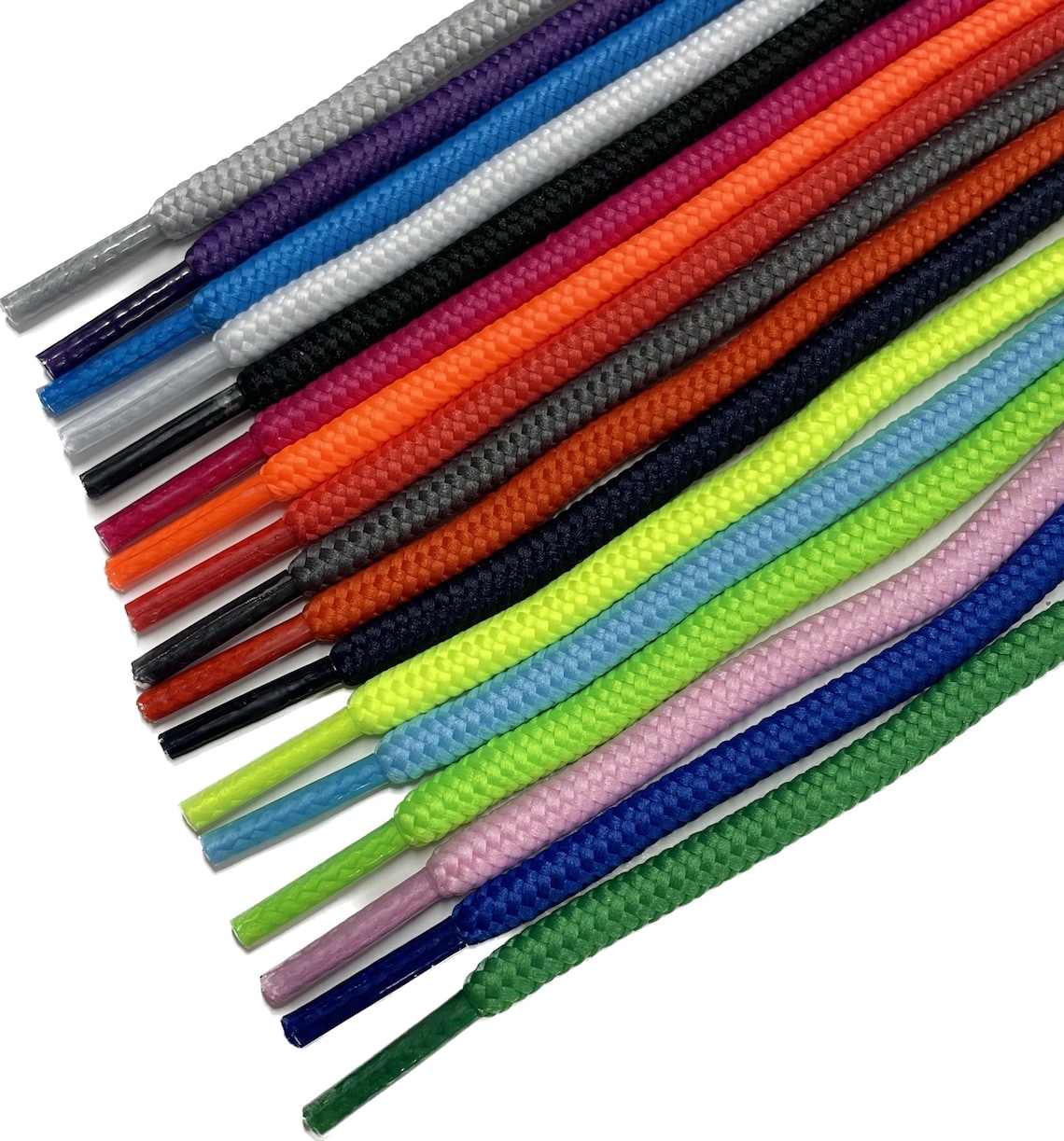 5mm" Thick Round Athletic Shoelaces Sport Sneaker Shoe Laces Neon ...