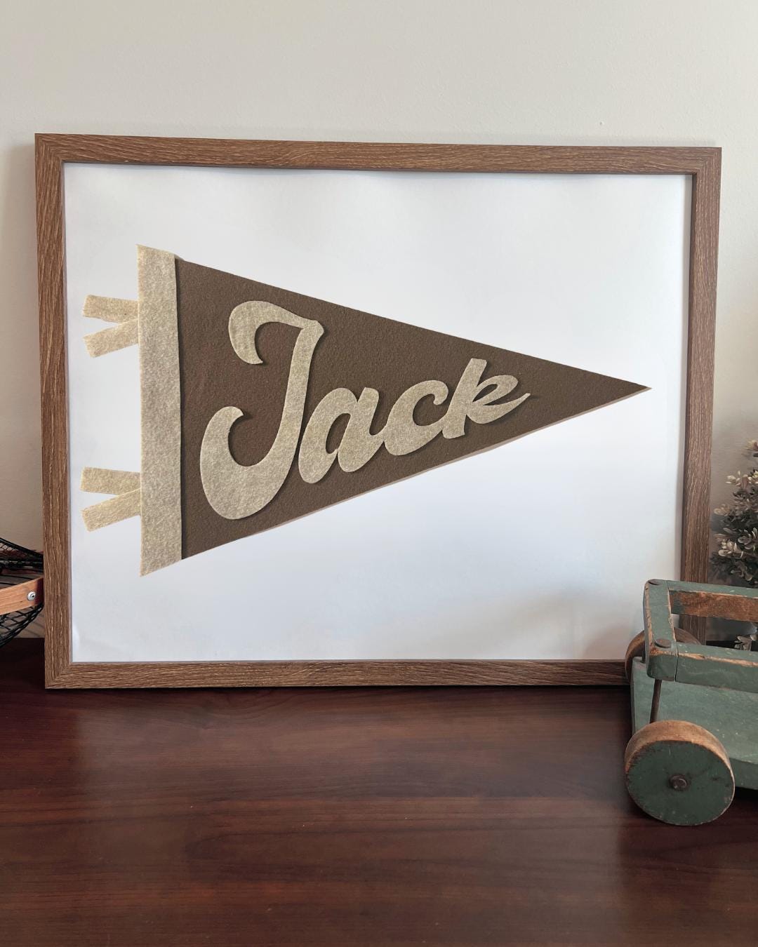 Framed Custom Name Pennant Flag- 16x20 - Etsy