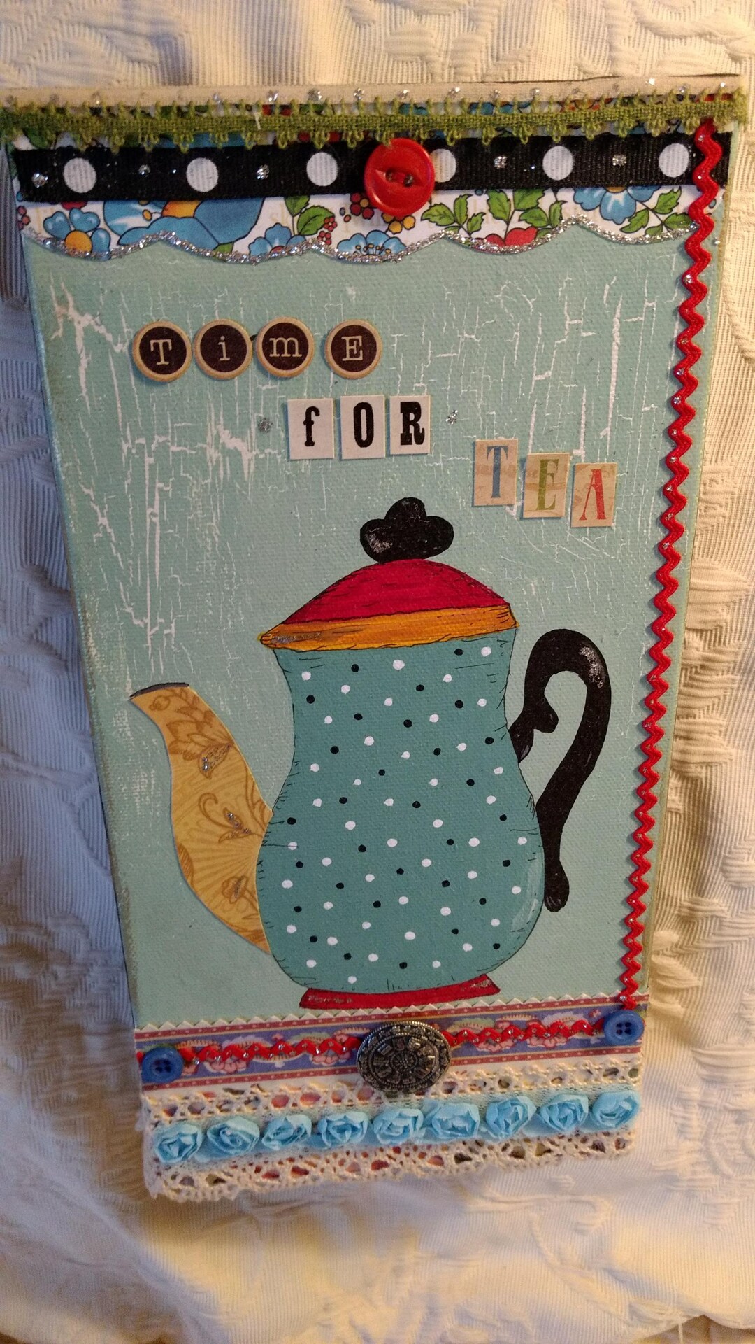 Collage Teapot Art Canvas Original - Etsy