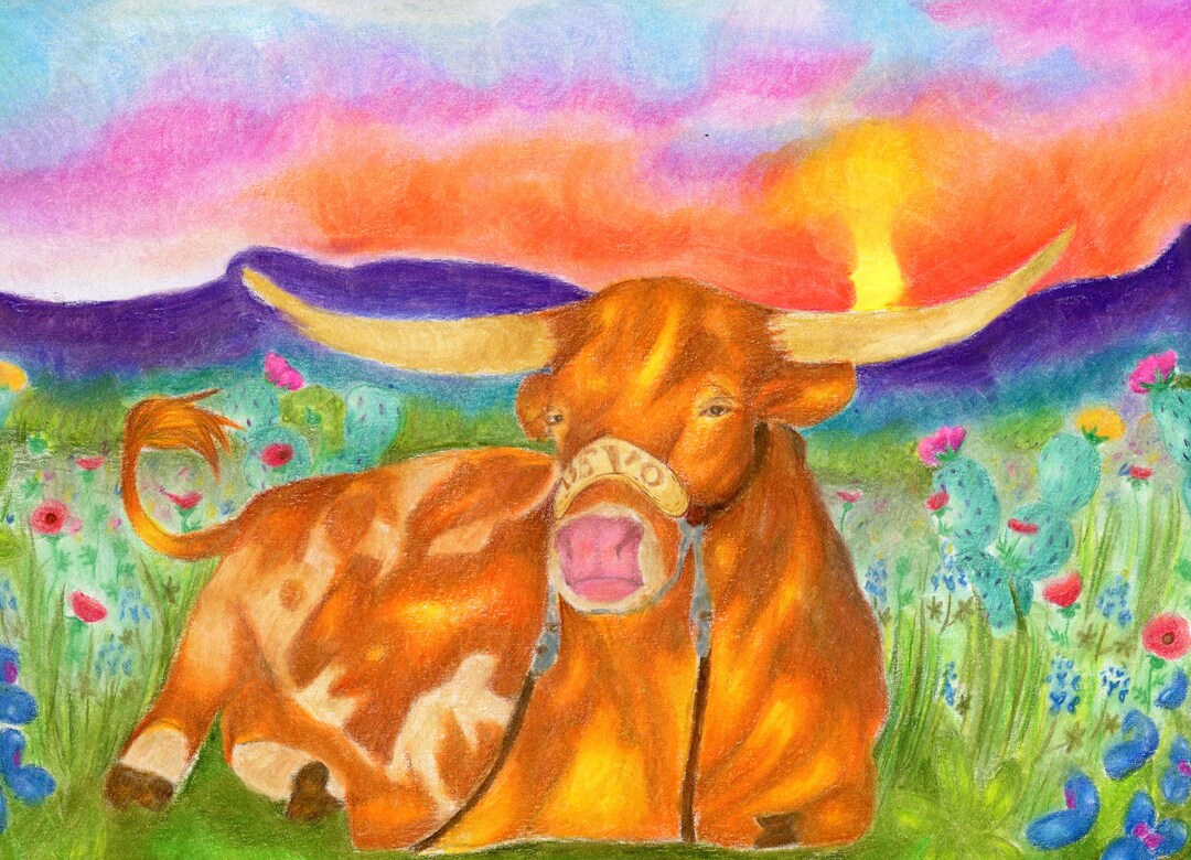 11.5 X 16 Inch Poster of Texas Longhorn (bevo), Aggie Dog (miss Rev) or ...