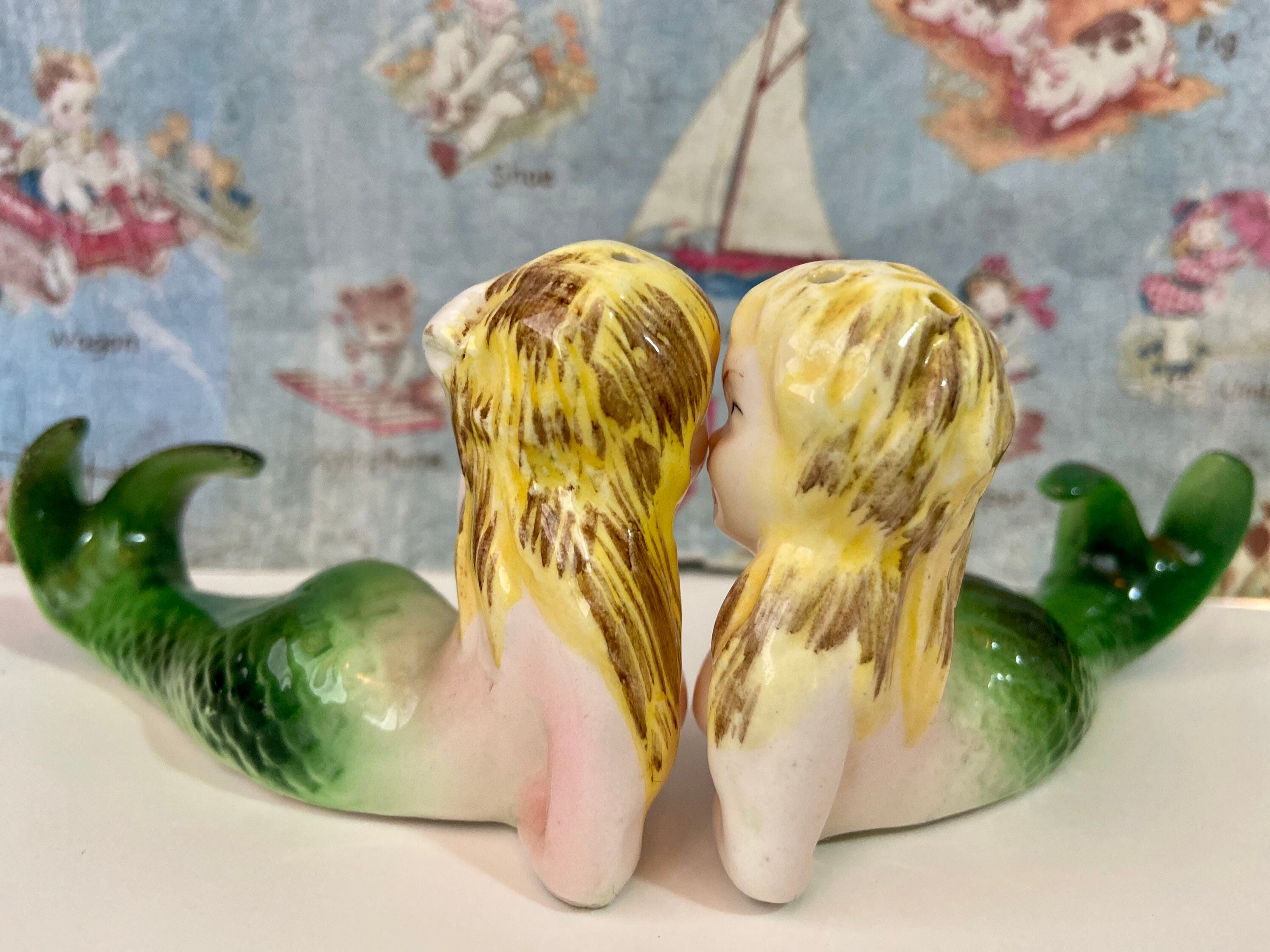 VERY RARE Vintage Flirty Mermaids Collectible Salt and Pepper | Etsy