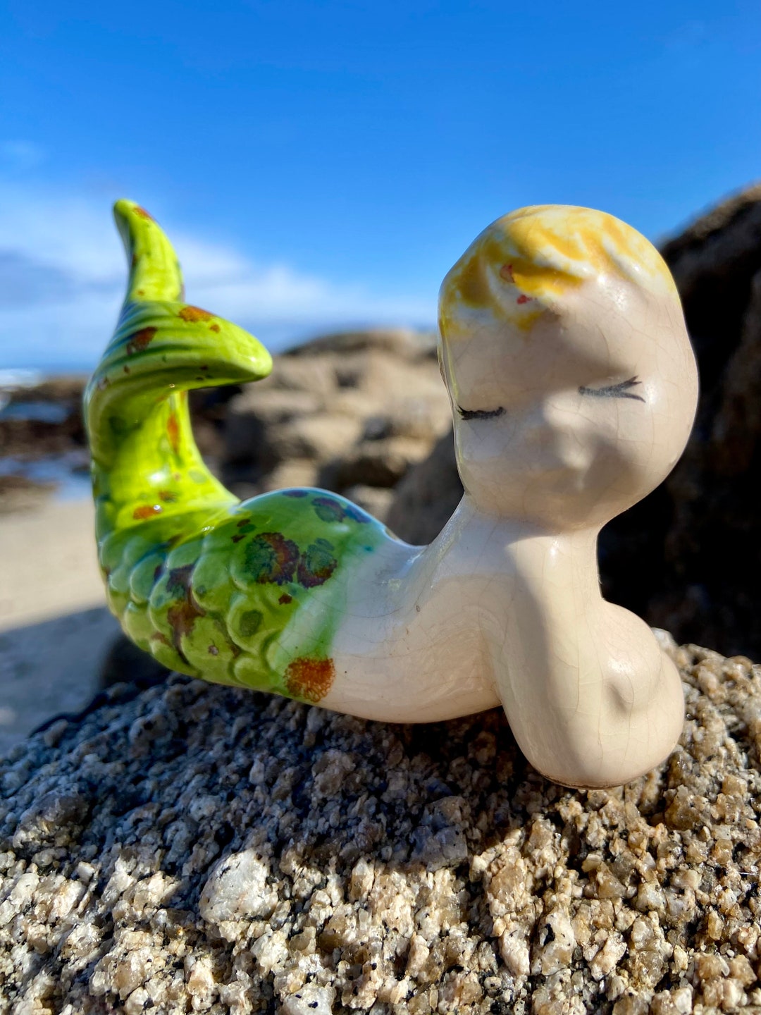 Vintage Blonde Mermaid in Waiting Collectible Figurine - Etsy