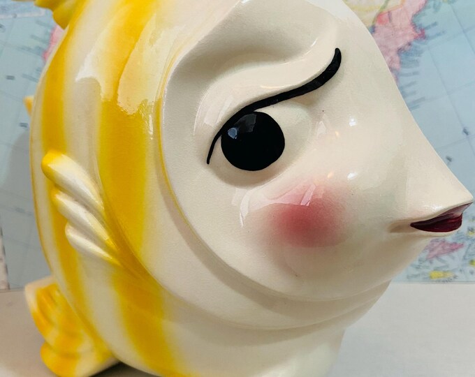 RARE Vintage Big Tropical Fish Collectible Gilner Calif Pottery Wall ...
