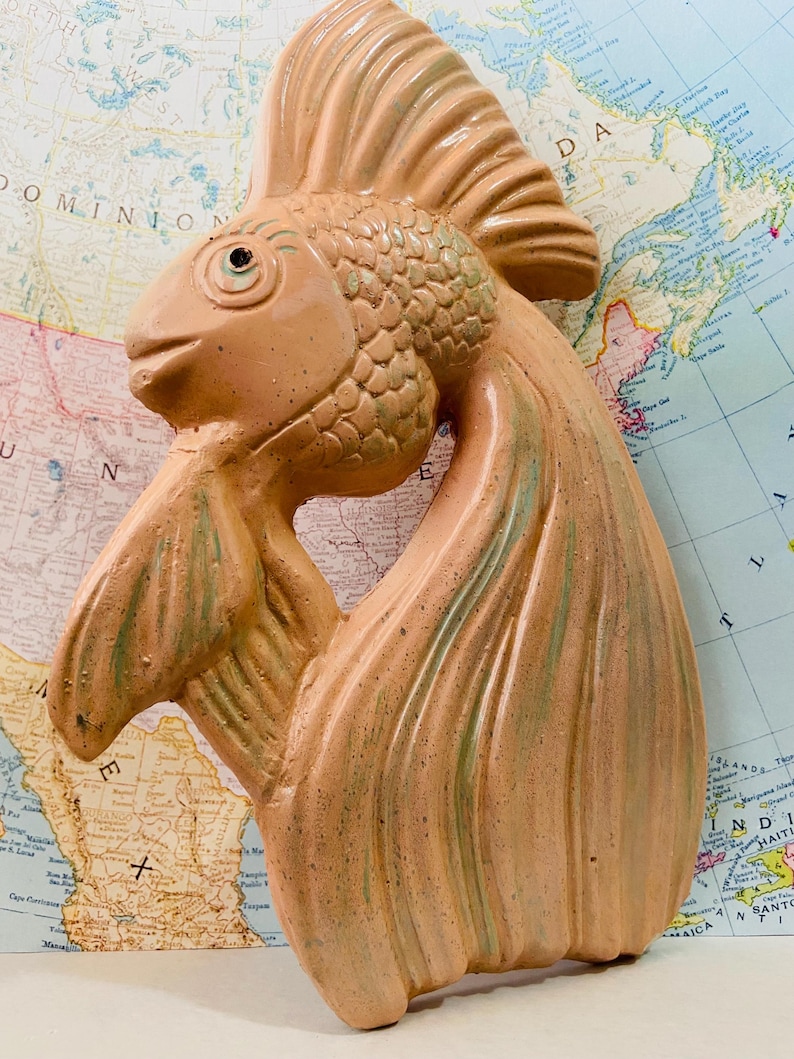 Vintage Midcentury Tropical Exotic Fish Collectible Wall Plaque Wall ...