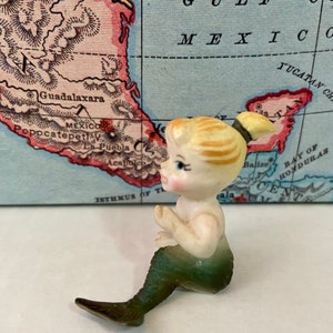 Vintage Beckoning Mermaid Collectible Miniature Figurine - Etsy