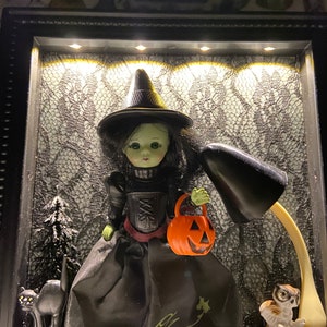 Spell Casting Witch in the Woods Lighted Vintage Inspired Halloween ...