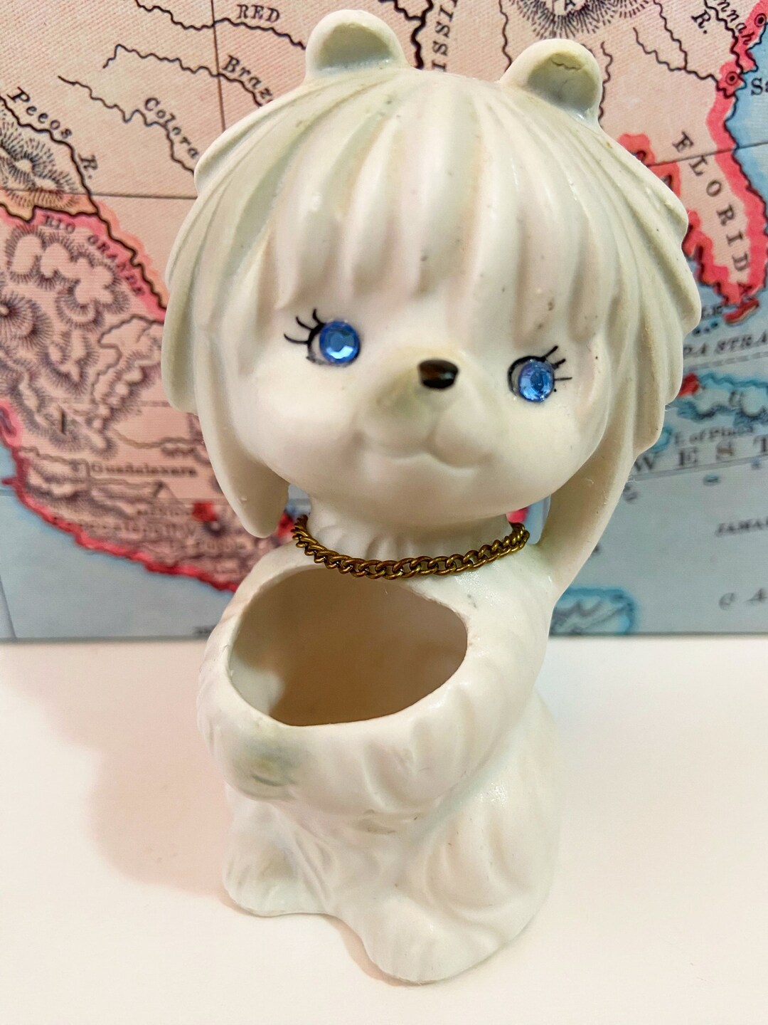 Vintage Maltese Puppy Dog Wearing a Chain Collectible Lego Japan ...