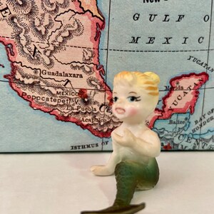 Vintage Beckoning Mermaid Collectible Miniature Figurine - Etsy