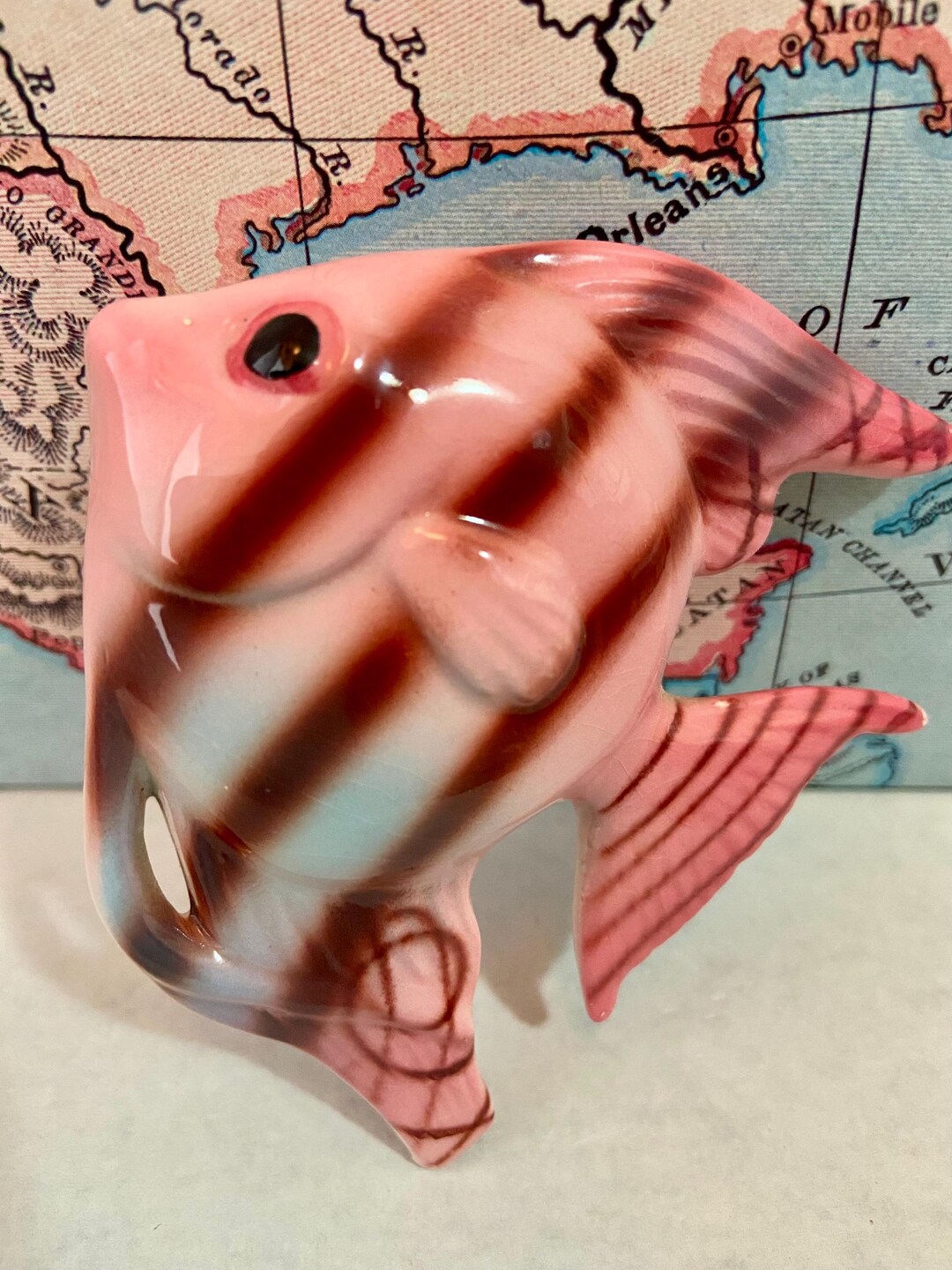 Vintage Pink Angelfish Collectible Enesco Wall Plaque - Etsy
