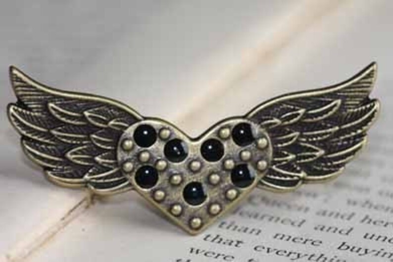 Winged Heart Ring - Etsy