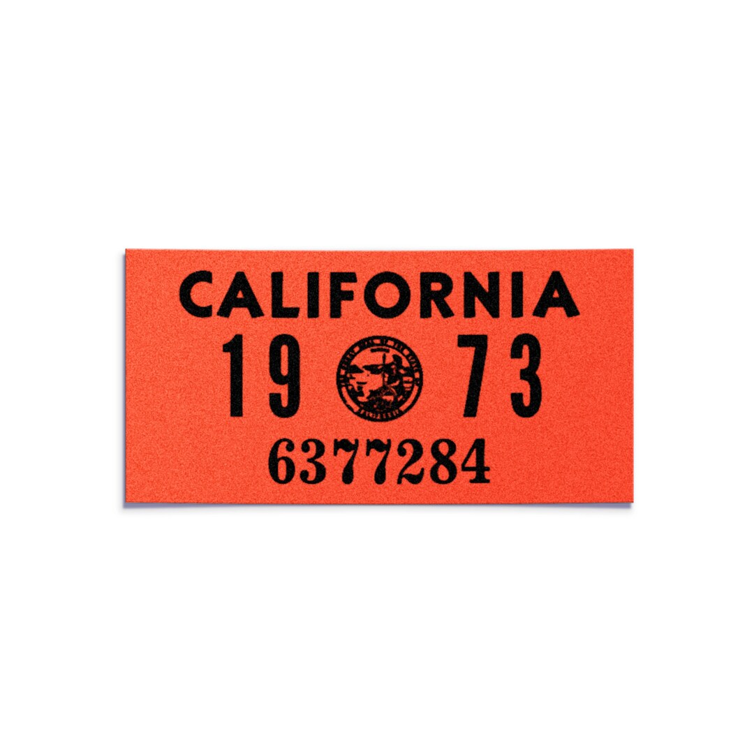 1973 California License Plate Sticker YOM CA Year of Manufacture Tag ...